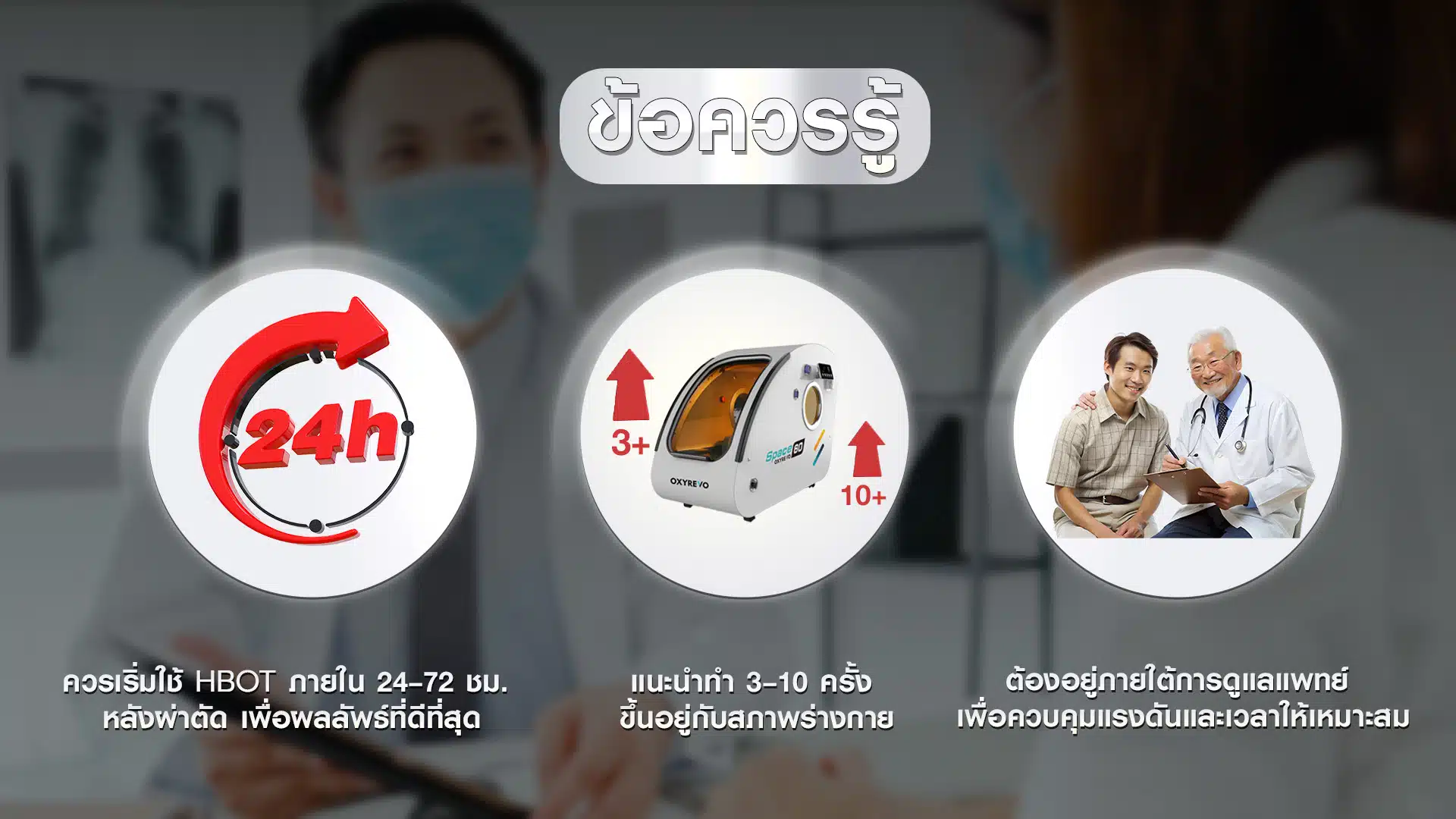 HBOT ในวงการความงาม และการศัลยกรรม - CLINICFORMEN